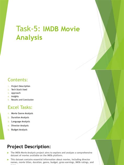 Imdb Movie Analysis Download Free Pdf Data Analysis Statistics