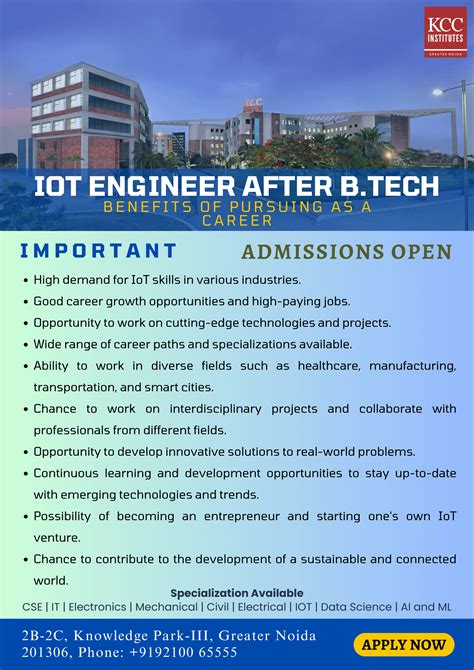 Benefits Of Pursuing A Career As An Iot Engineer After B Tech R Grcolleges