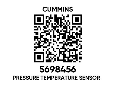 5698456 Pressure Temperature Sensor Cummins Spare Part