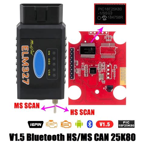 V1 5 Bluetooth ELM327 PIC18F25K80 OBD2 Scanner Wifi 1 5 ELM327 Code Reader Forscan ELMconfig
