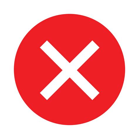 Red Cross Check Mark Icon Simple Style 14361362 Vector Art At Vecteezy