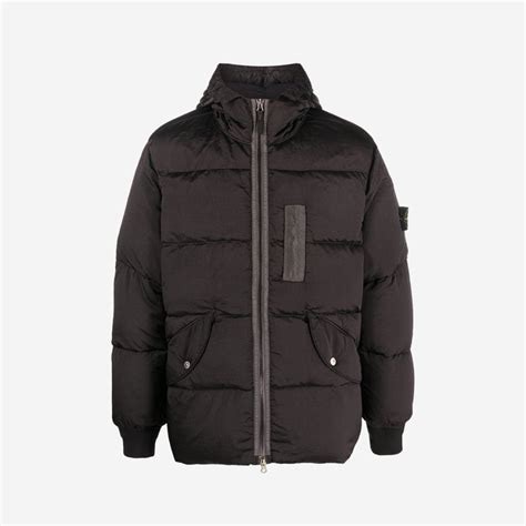 스톤 아일랜드 43619 나일론 메탈 에코닐 재생 나일론 다운 자켓 다크 그레이 22fw Stone Island Kream