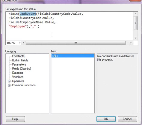 Microsoft Business Intelligence Data Toolsssrs Lookup Multilookup And Lookupset Functions