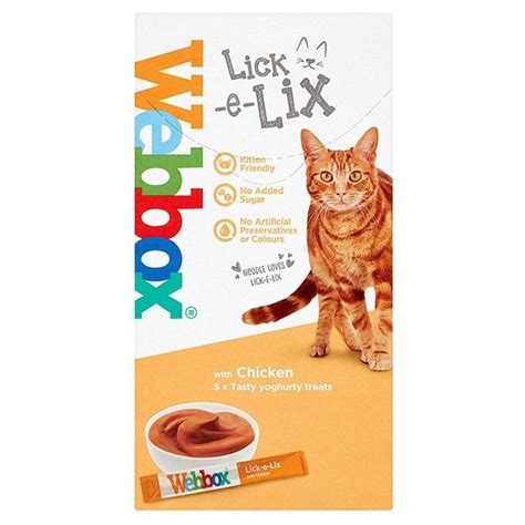 Webbox Lick E Lix Chicken Puree Cat Treat 5pk Big W