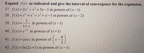 Solved Expand F X As Indicated And Give The Interval Of Chegg Com