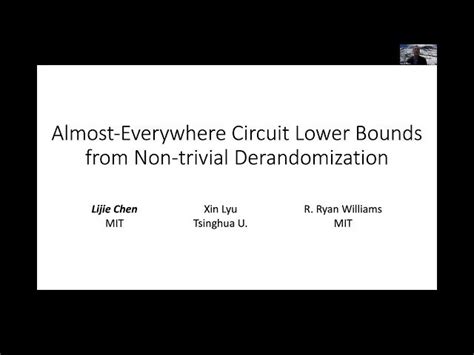 free video complexity theory session 1a from ieee class central