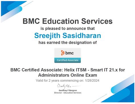 Sreejith Sasidharan On Linkedin Bmc Helix Smartit Itsm