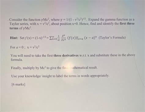 Solved Consider The Function Lambdamc2 Where Lambda