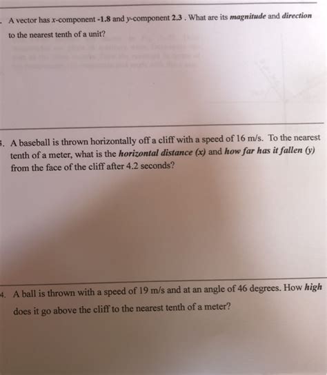 solved a vector has x component 1 8 and y component 2 3