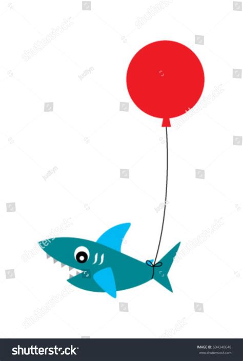 Cute Fish Balloon Stock Vector Royalty Free 604340648