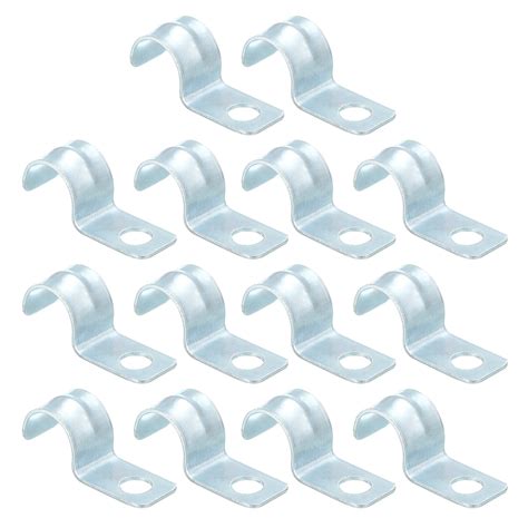 Uxcell 14pack 1 Hole Pipe Strap Fit M10 25 Tube Od Zinc Plated