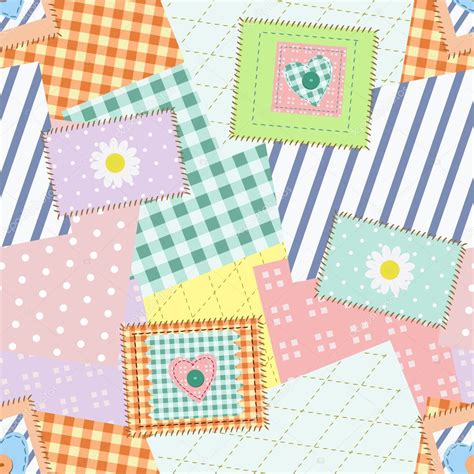 Patch Seamless Pattern Vector Stock Vector Khvost 1511882