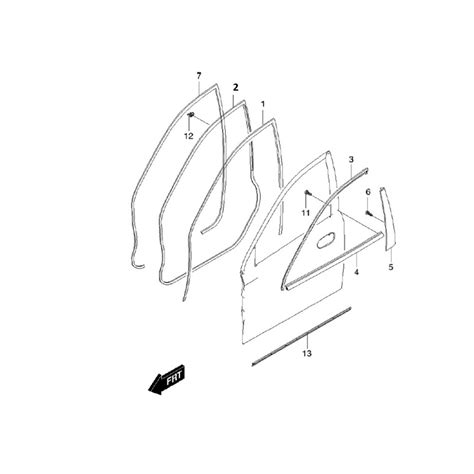 Уплотнитель боковых стёкол купить на Chevrolet Lacetti (Шевроле Лачетти ...