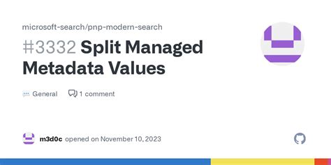 Split Managed Metadata Values · Microsoft Search Pnp Modern Search · Discussion 3332 · Github