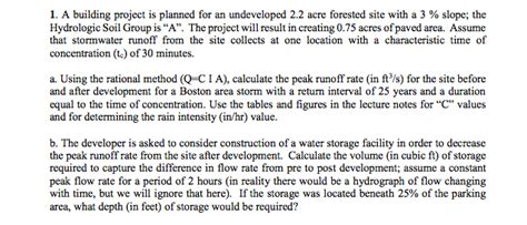 Solved 5 Table 7 9 Runoff Coefficients For The Rational