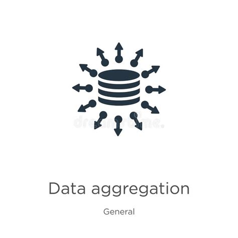 Data Aggregation Icon In Trendy Design Style Data Aggregation Icon Isolated On White Background