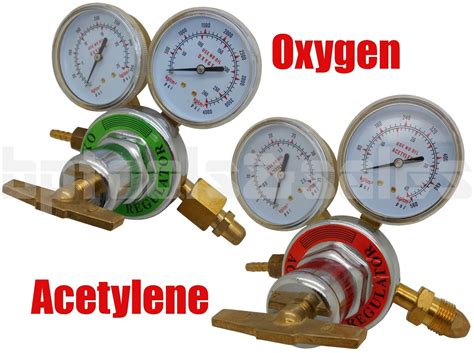 Solid Brass Oxygen And Acetylene Regulators 4 Grelly Uk