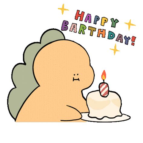 Birthday Dinosaur Sticker