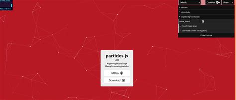 vincent garreau s particles js into divi builder website design uk