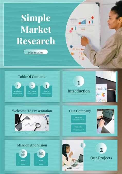 简单的市场研究幻灯片ppt 会员免费下载 Ppter吧