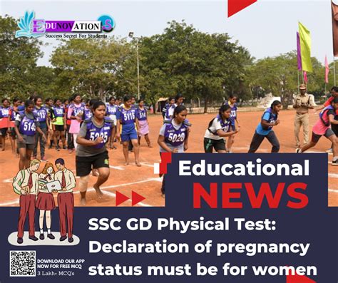 Ssc Gd Physical Test Declaration Of Pregnancy Status Must Be For Women