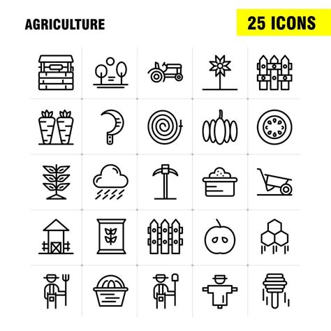 Agriculture Line Icon Pack For Designers And Developers Icons Of Agriculture Apple Country Farm