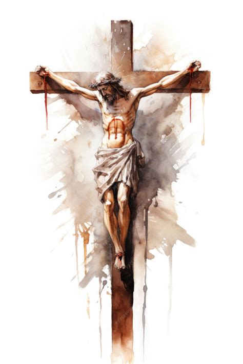 Premium Photo Jesus On A Cross Painting
