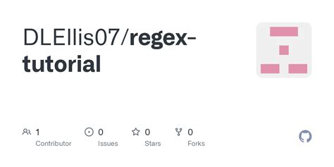 GitHub DLEllis07 Regex Tutorial