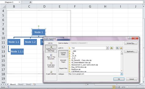 Excel Add A Hyperlink To A Smartart Node Stack Overflow