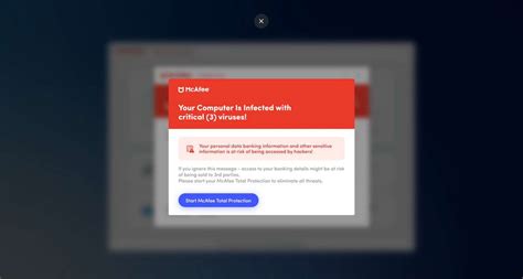 Mcafee Your Computer Is Infected With Critical 3 Viruses Pop Up Scam