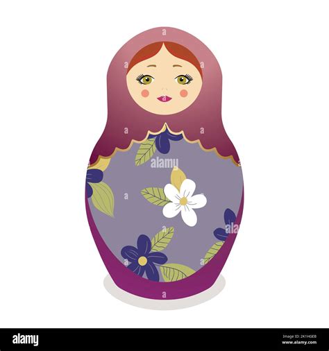 Russian Matryoshka Traditional Russian Folklore Dolls With Big Eyes And Lips Babushka Doll
