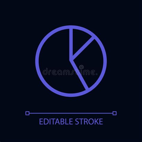 Circle Chart Pixel Perfect Linear Ui Icon Stock Vector Illustration