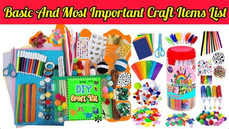 Arts And Crafts Supplies List