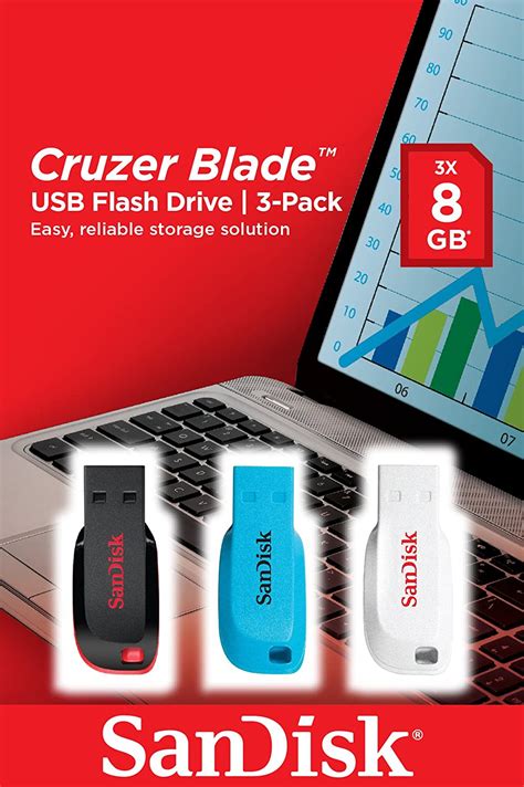 Amazon Com SanDisk GB Cruzer Blade USB Flash Drive Pack Black White Blue Electronics