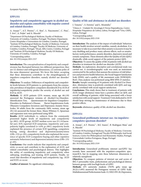 Pdf Generalized Problematic Internet Use An Impulsive Compulsive Spectrum Disorder