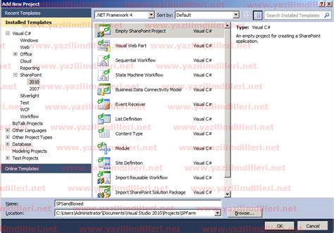 Sharepoint 2010 Web Part Event Receiver Sandboxed Solution Farm Solution Makale Yazılım
