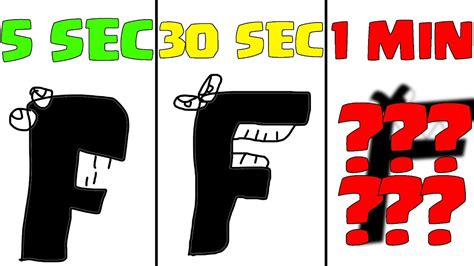 Alphabet Lore But I Draw It In 5 Sec 30sec 1 Minute Part 5 F