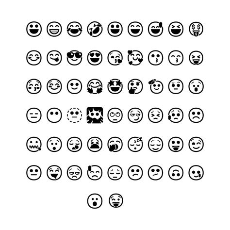 set of emoji face icons simple line art style icons pack 25941095 vector art at vecteezy