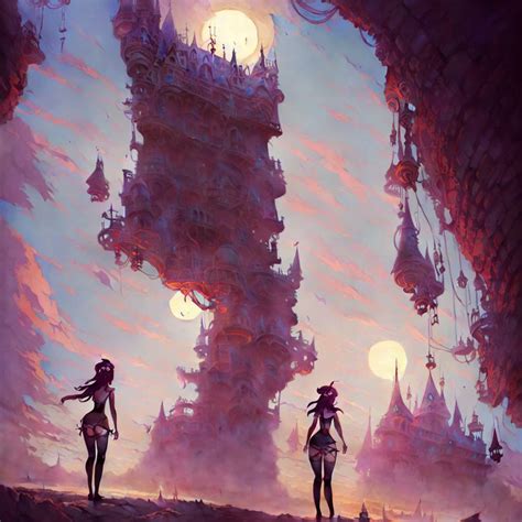 Girl With Thong Steampunk Fantasy Castle By The B By Ziggyxdust On