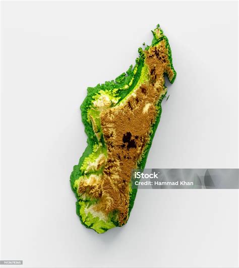 마다가스카르지도 음영 릴리프 색상 높이 맵 흰색 배경 3d 그림 0명에 대한 스톡 사진 및 기타 이미지 0명 3차원 형태 강 Istock
