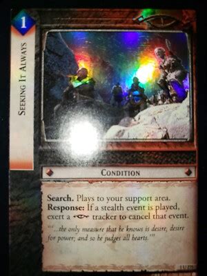 Mint Foil Lotr Tcg Fotr Fellowship Seeking It Always 1u275 Full Of Fire