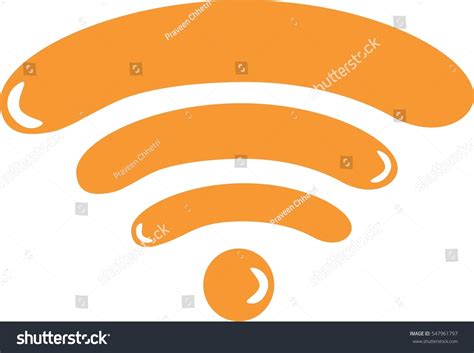Orange Wifi Symbol Wireless Signal Icon Stock Vector Royalty Free Shutterstock