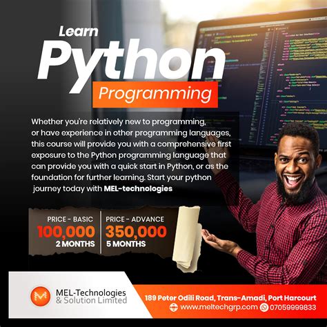 Python Programming Training In Port Harcourt → Mel Technologies
