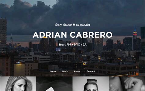 adrian cabrero website is a web design inspiration