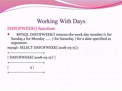 Date And Time Functions In Mysql Pptx Date And Time Functions In Mysql Pptx