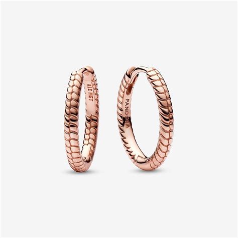 Rose Gold Hoop Earrings For Women Pandora Us