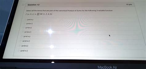 Get Answer Question 12 10 Pts Select All The Terms That Are Part Of