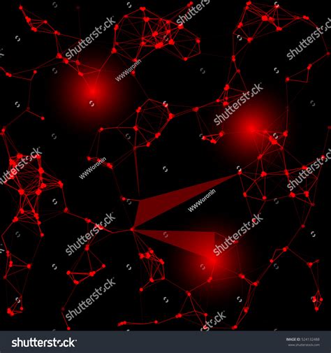 Vector Illustration Abstract Plexus Structure Forming Stock Vector