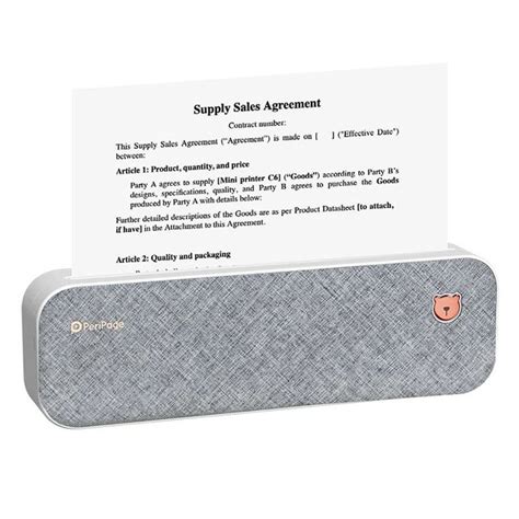 เครื่องพิมพ์พกพา Inkman Mobile Print A4 เครื่องพิมพ์ไร้สายขนาด Mini Printer Size A4 Peripage