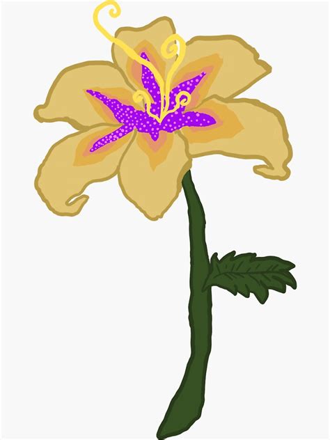 Tangled Flower Sticker For Sale By Avaahjelle Redbubble